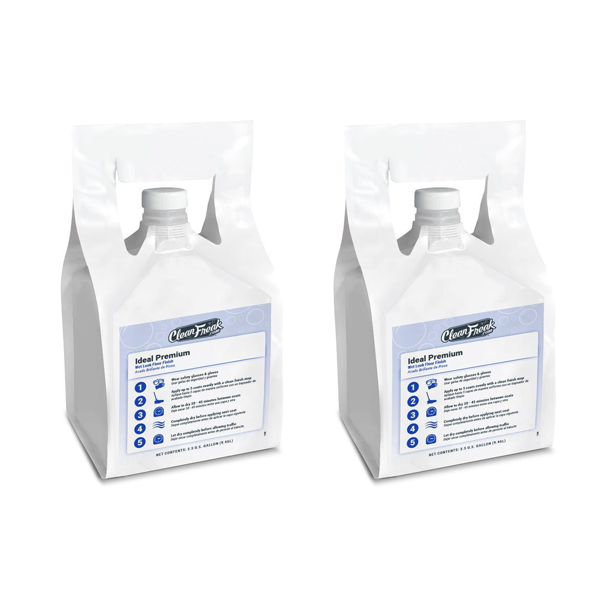 CleanFreak® 'Ideal Premium' Wet Look 22% Solids Floor Finish Wax (5 ...