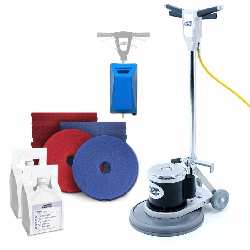 17" Floor Buffer Machine Package for Scrubbing Floors w/ Dispenser ...