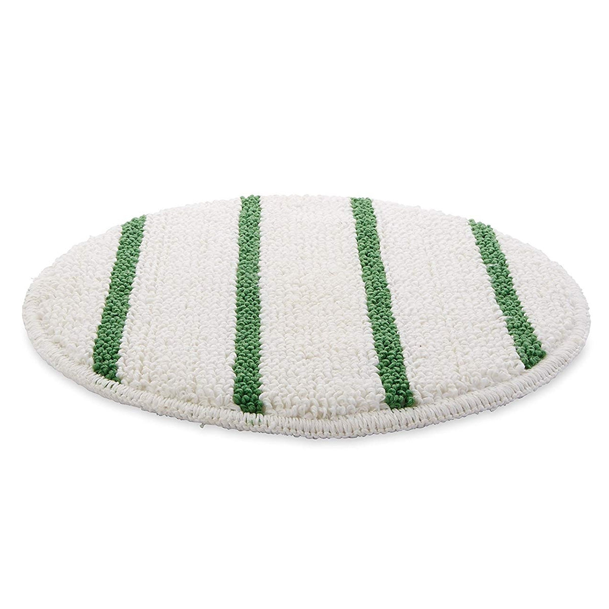 13" Heavy Duty Green & White Agitation Stripes Carpet Scrubbing Bonnet ...