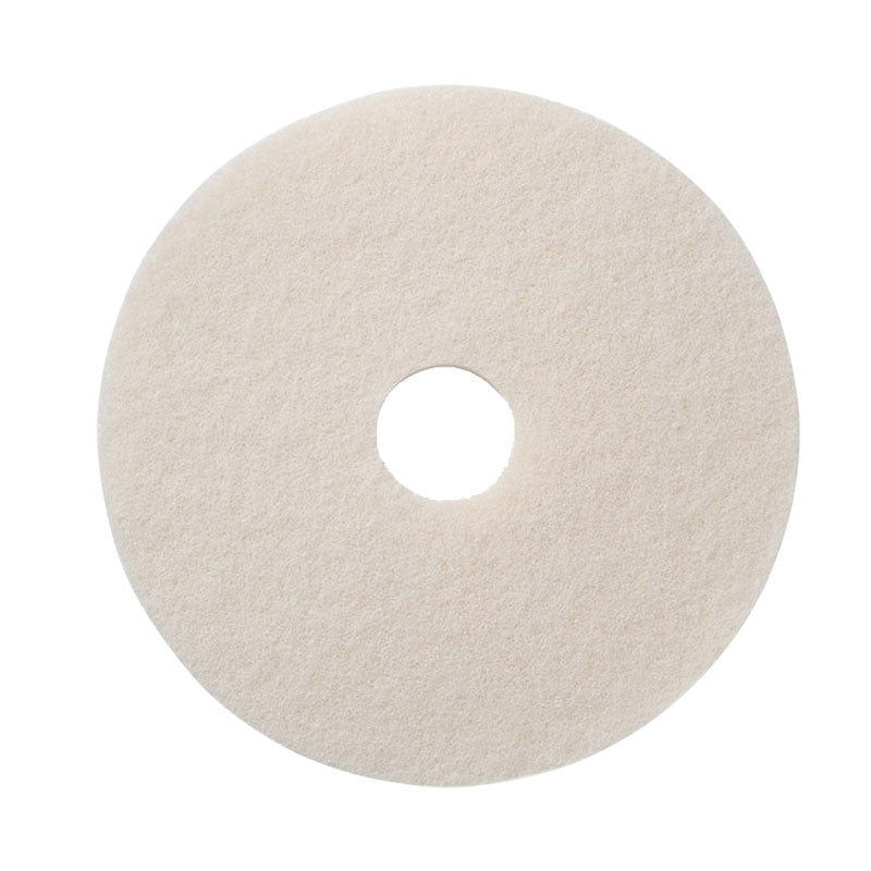 12" White Round Floor Buffing Pads (5 Pack) — FloorBuffers.com