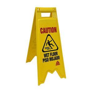 Yellow 2-Sided Wet Floor Sign — FloorBuffers.com